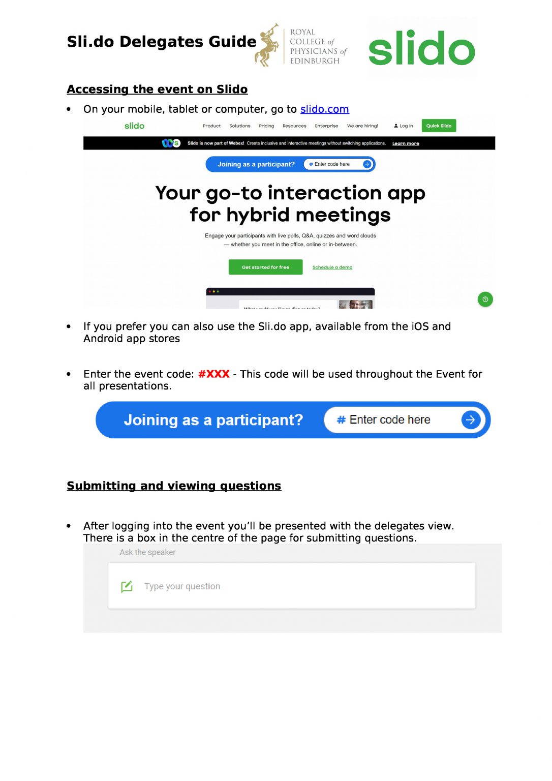 Slido - Information Sheet
