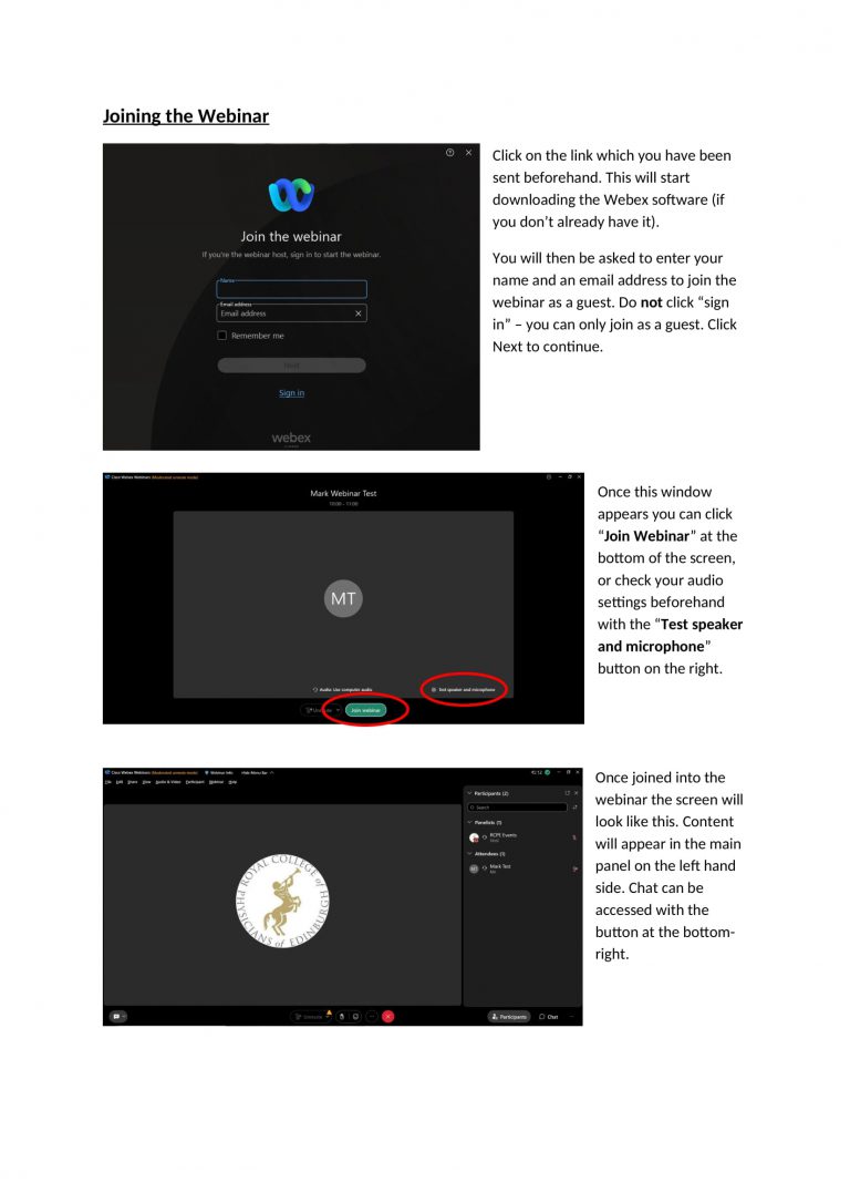 Webex - Information Sheet - Webex - Information Sheet